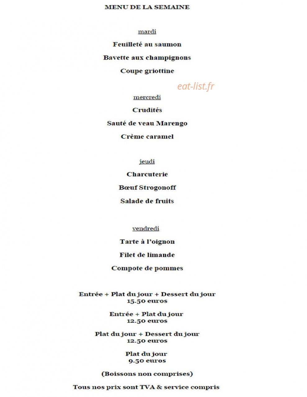 Les Terrasses à Brenthonne - menu et photos