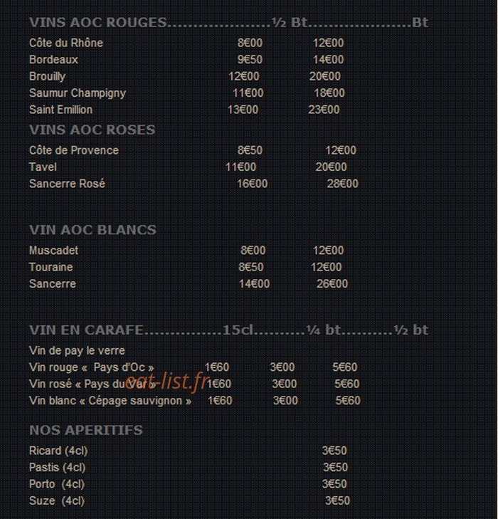 Aoi Sushi à Paris 1 - menu en ligne