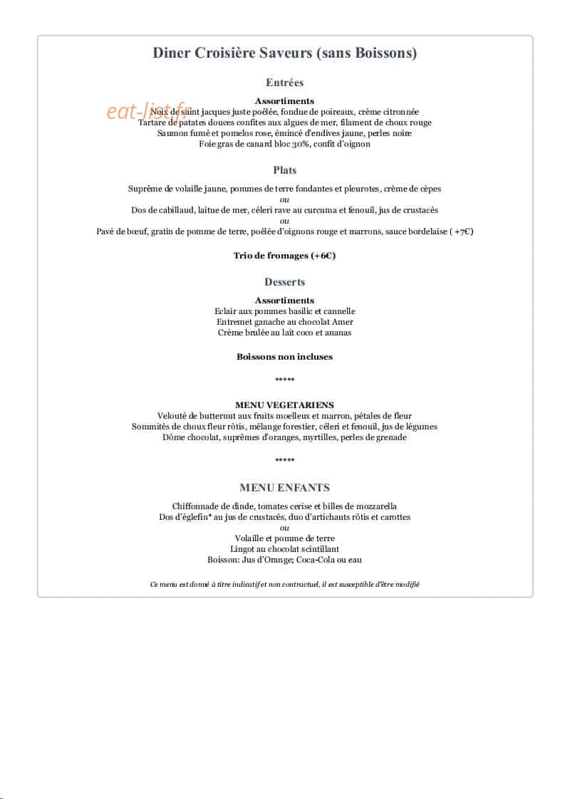 Bateaux Vedettes du Pont-Neuf à Paris 1 - menu et photos