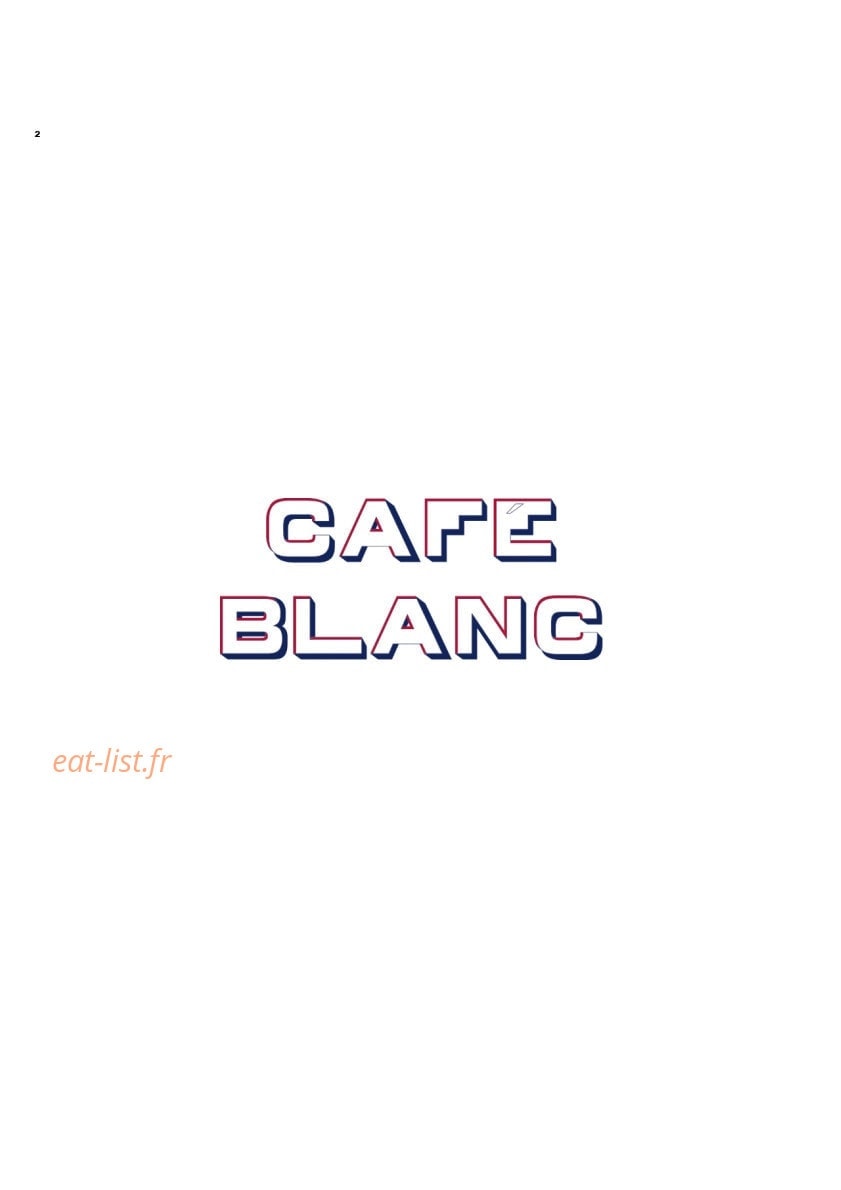 Café Blanc à Paris 1 - menu et photos