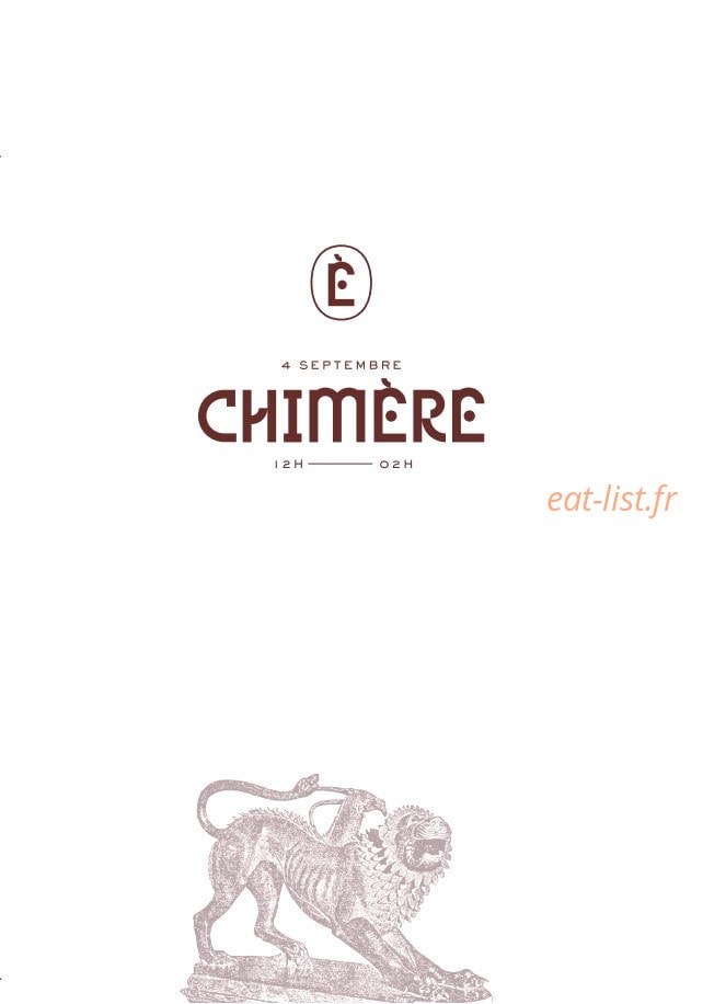 Chimère à Paris 2 - menu et photos
