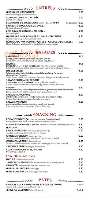 Le gramont à Paris 2 - menu et photos
