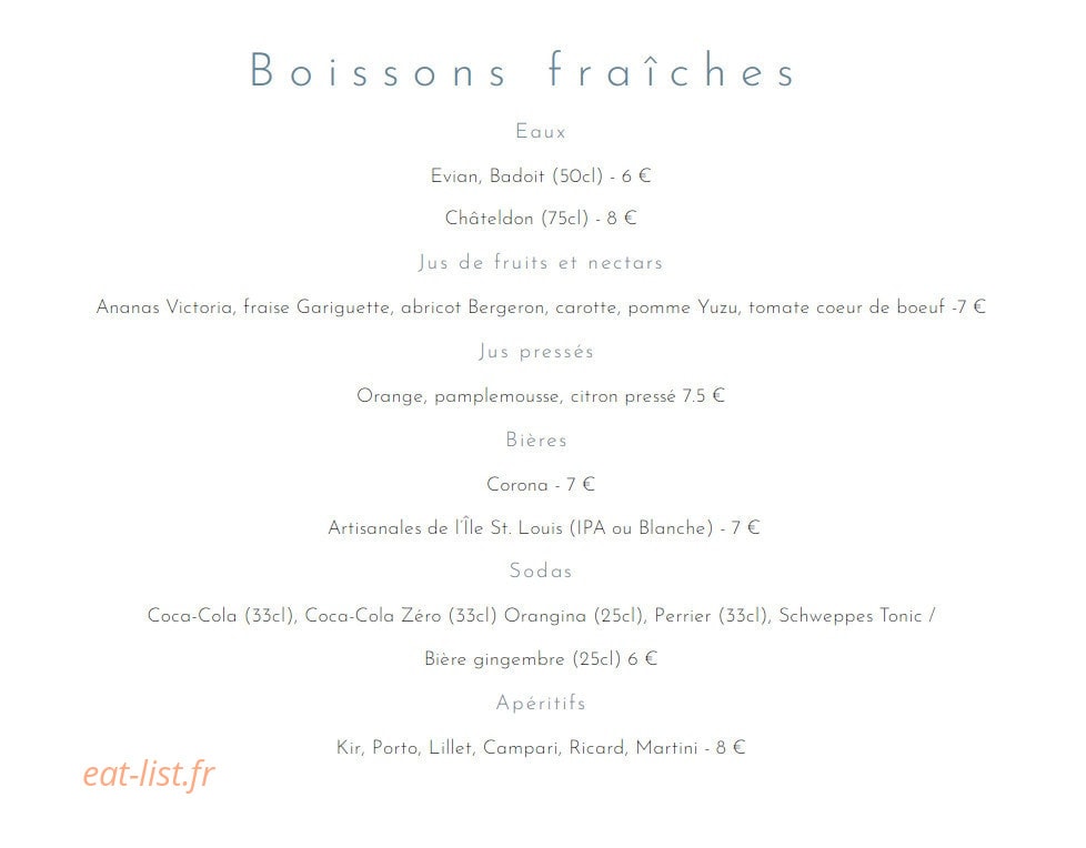 Chez Julien à Paris 4 - menu et photos