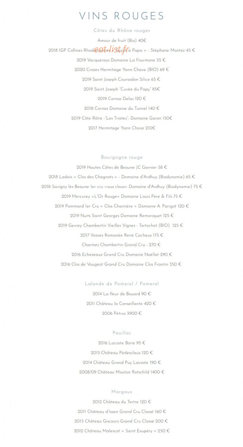 Chez Julien à Paris 4 - menu et photos
