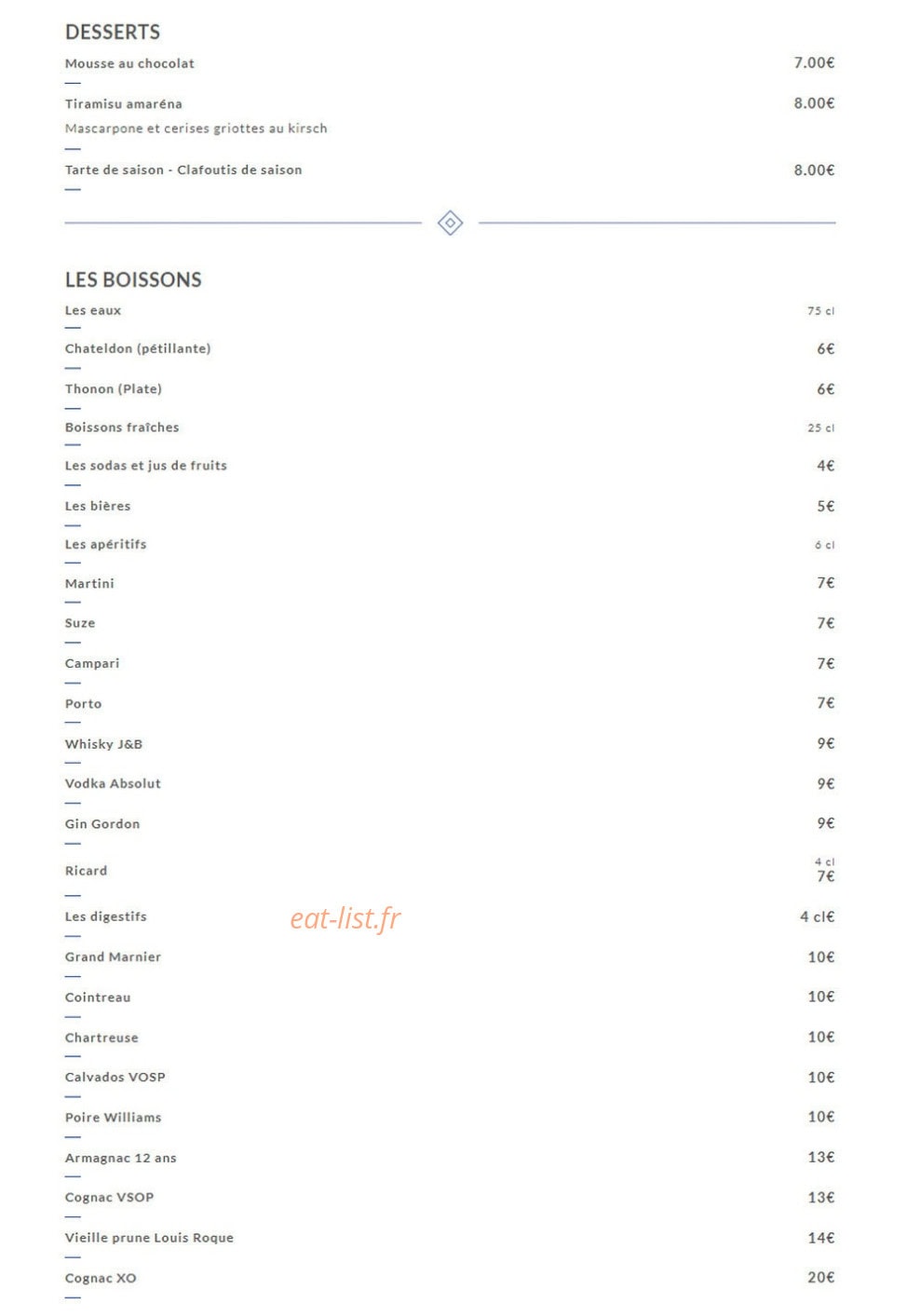 Chez Julien à Paris 6 - menu et photos