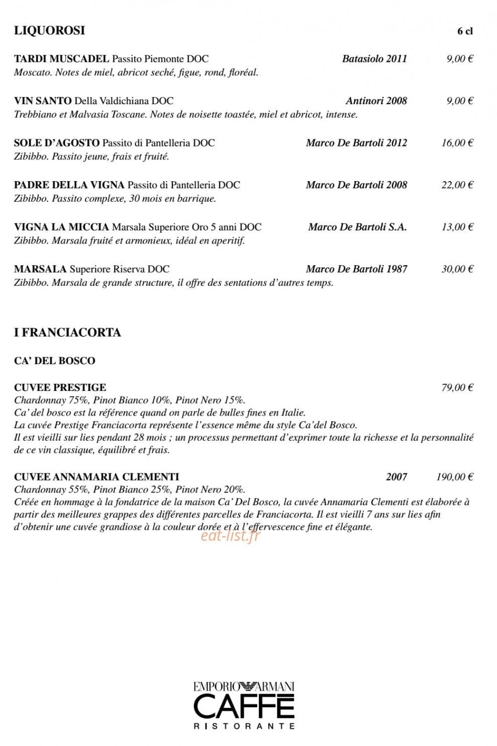 Emporio Armani Caffé à Paris 6 - menu et photos