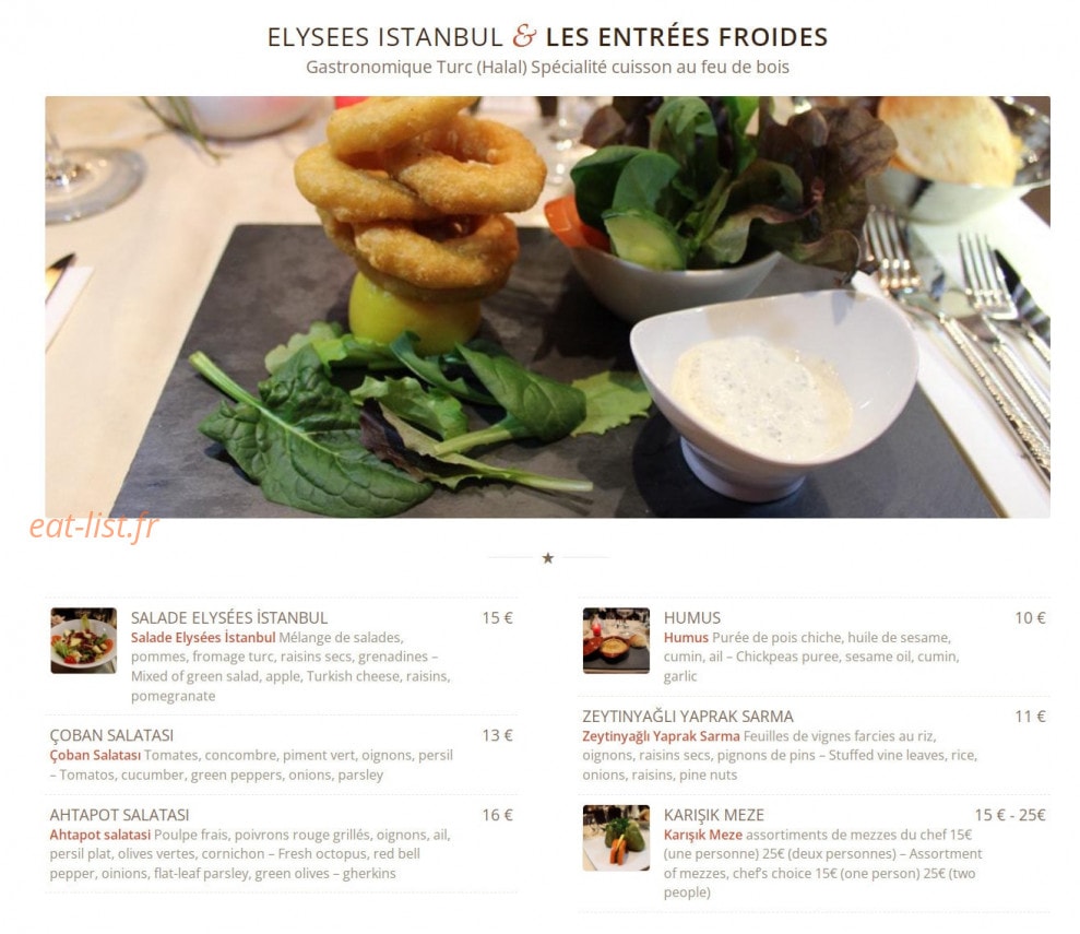 Restaurant Elysées Istanbul – Elysees Istanbul Carte Bancaire – HEQXD
