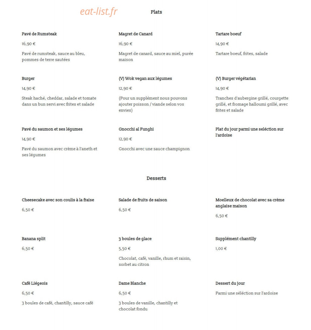 Le Welcome à Paris 8 - menu et photos