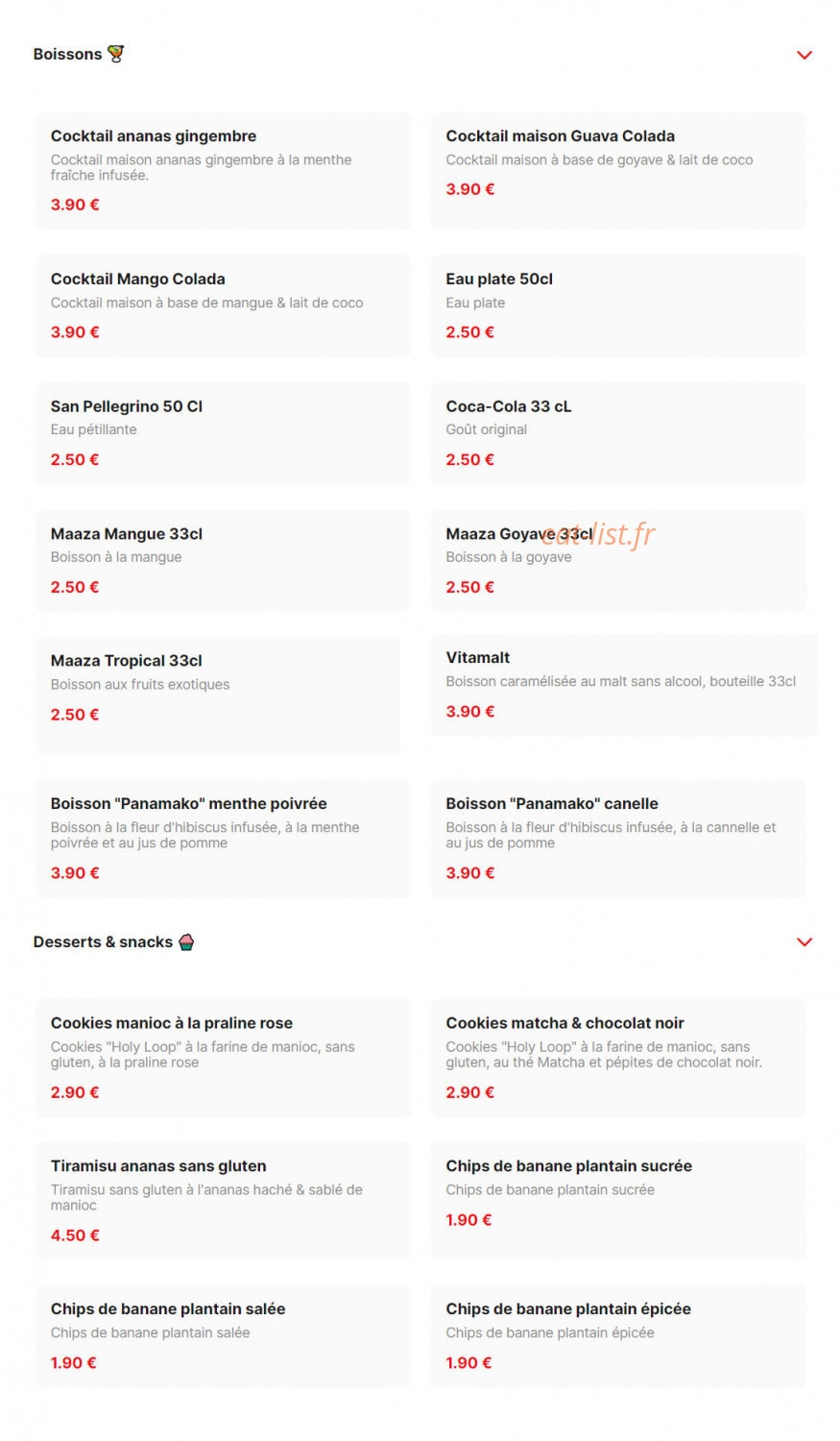 Osè à Paris 8 - menu et photo
