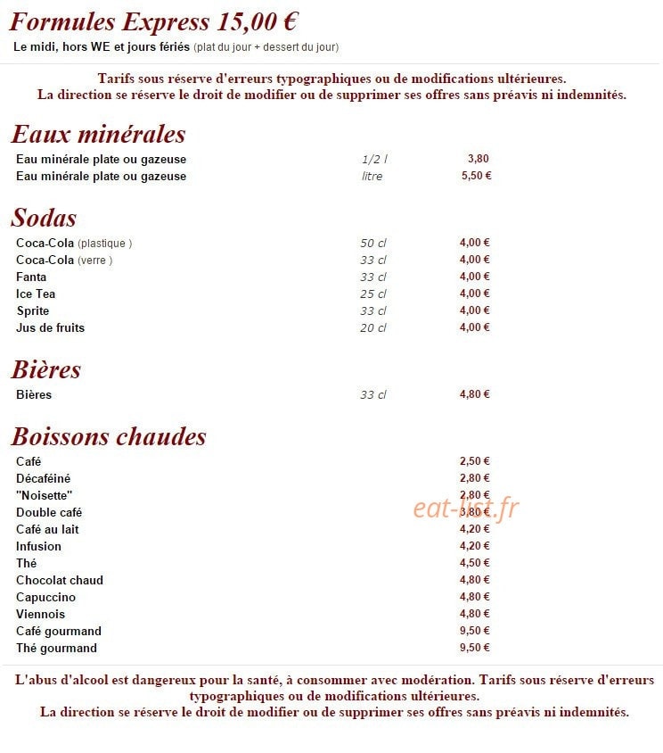 Il Palazzo à Paris 9 - menu et photos