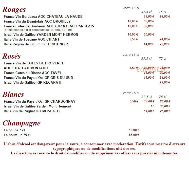 Il Palazzo à Paris 9 - menu et photos
