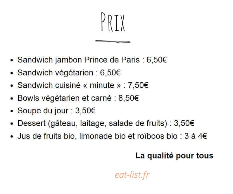 Michèle à Paris 9 - menu et photos