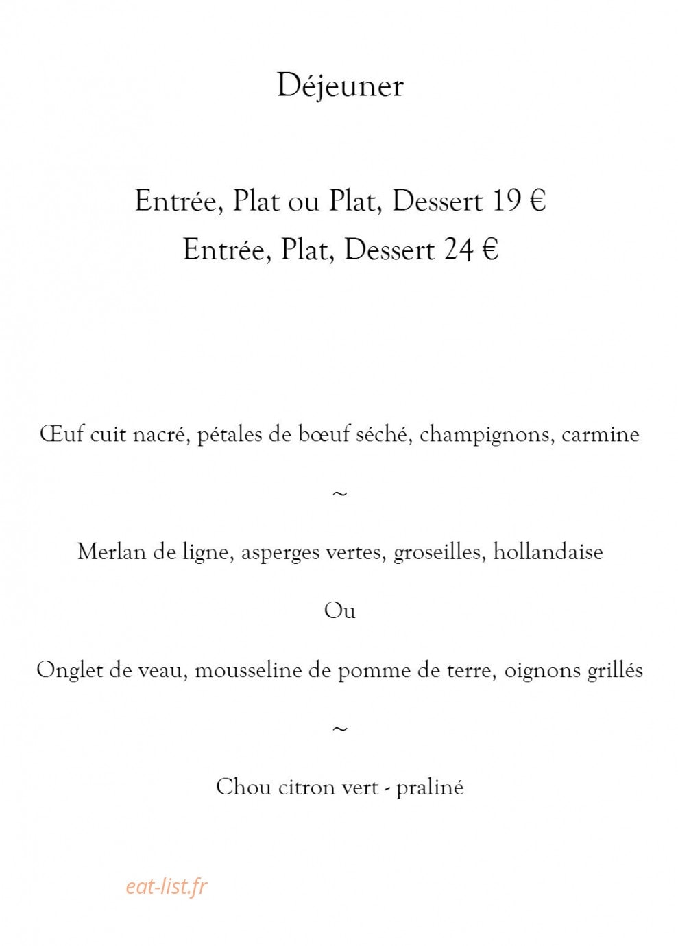 Jouvence à Paris 12 - menu et photos
