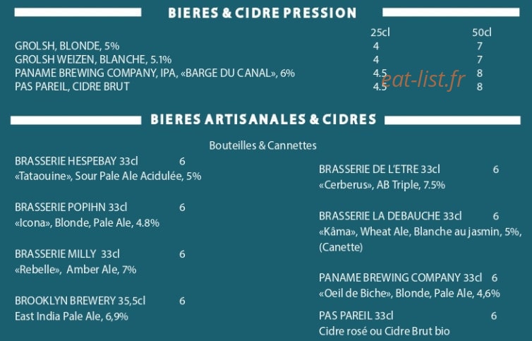 Café Paulette à Paris 13 - menu et photos