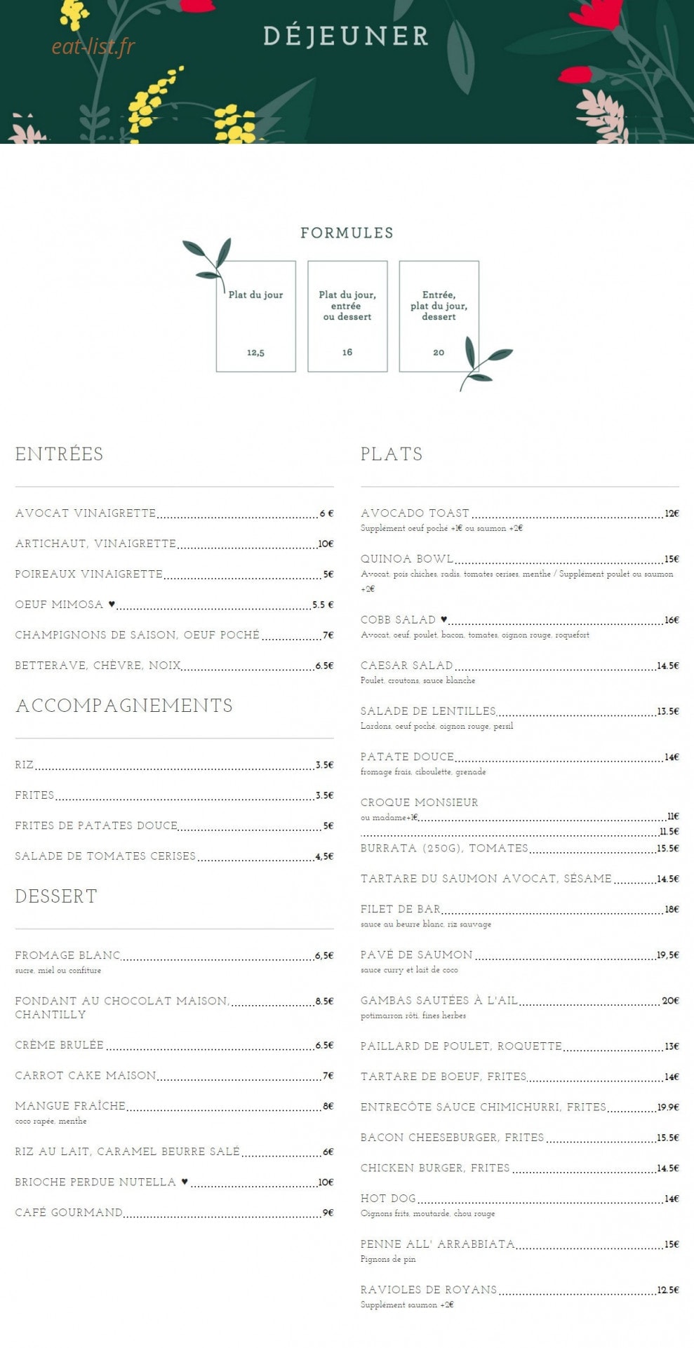 Café Bohème à Paris 14 - menu et photos