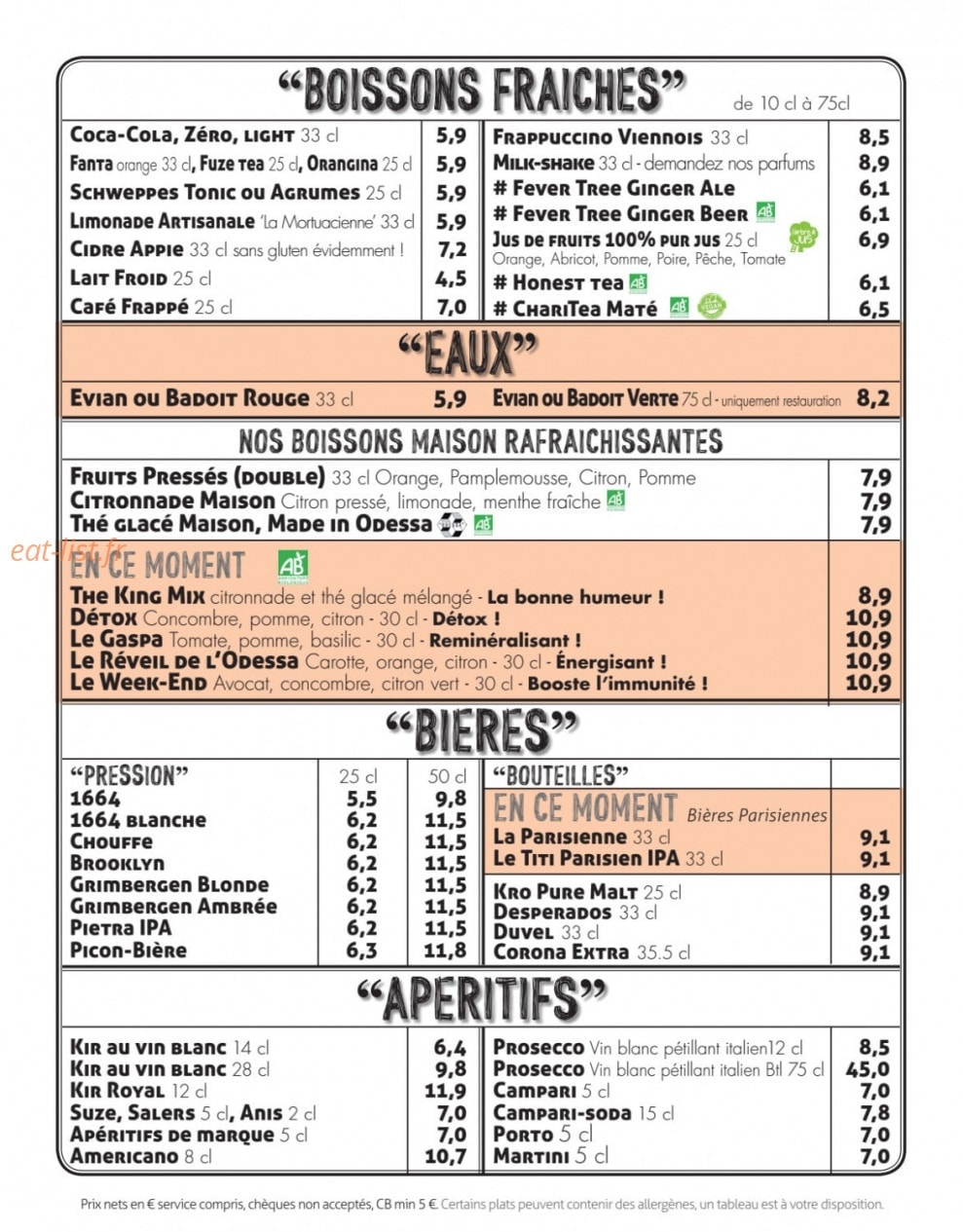 Café Odessa à Paris 14 - menu et photos