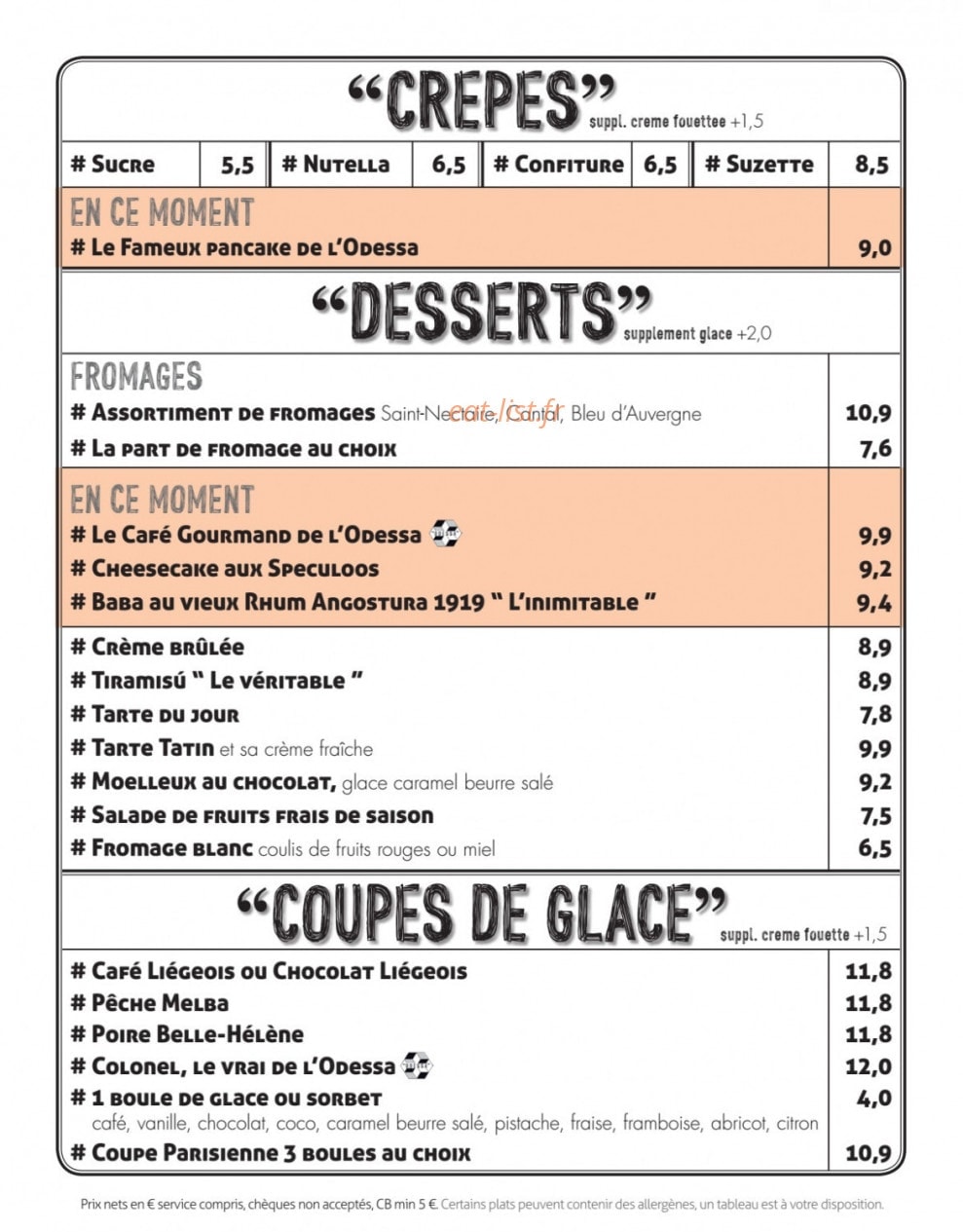 Café Odessa à Paris 14 - menu et photos