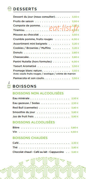 Manjé & Co à Paris 16 - menu et photos