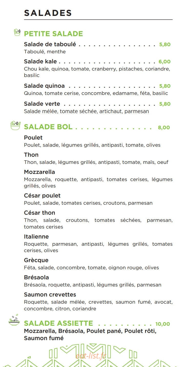 Manjé et Co à Paris 16 - menu et photos