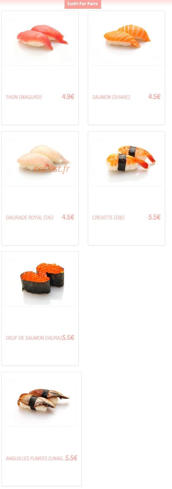 Sushi Man à Paris 16 - menu et photos