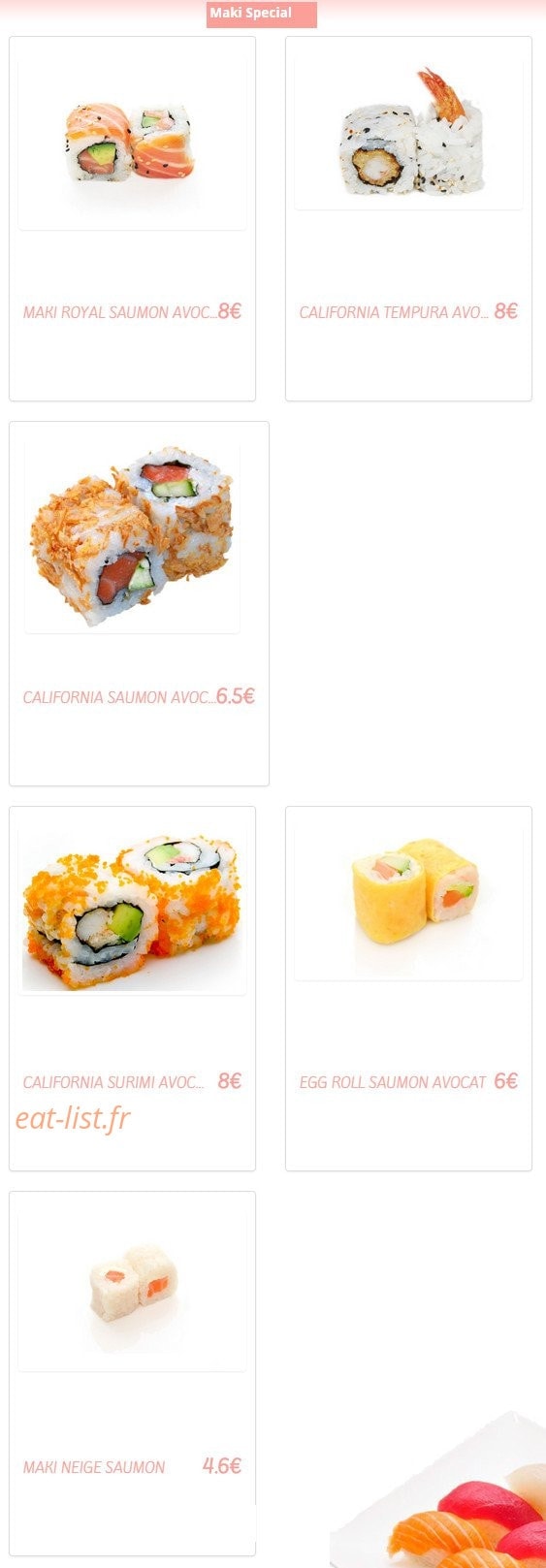 Sushi Man à Paris 16 - menu et photos