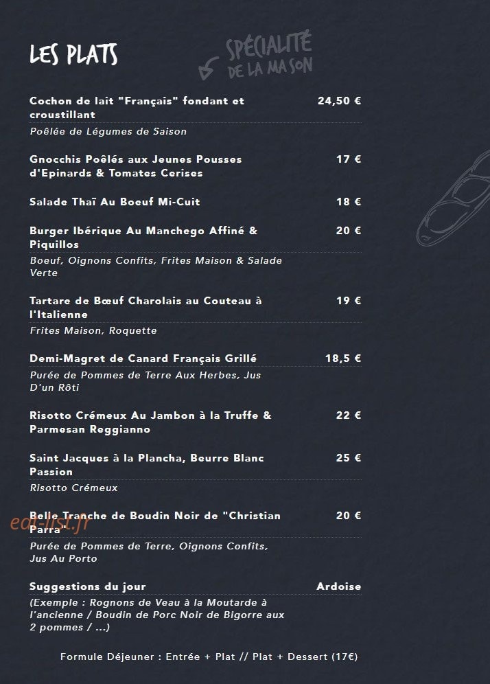 Chez léon à Paris 17 - menu et photos