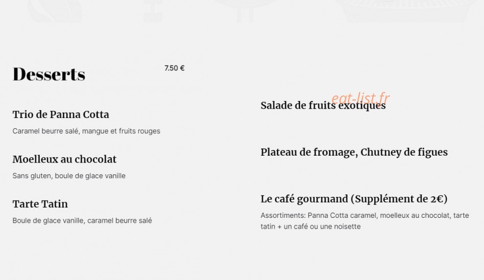 Le Panna Cotta à Paris 17 - menu et photos