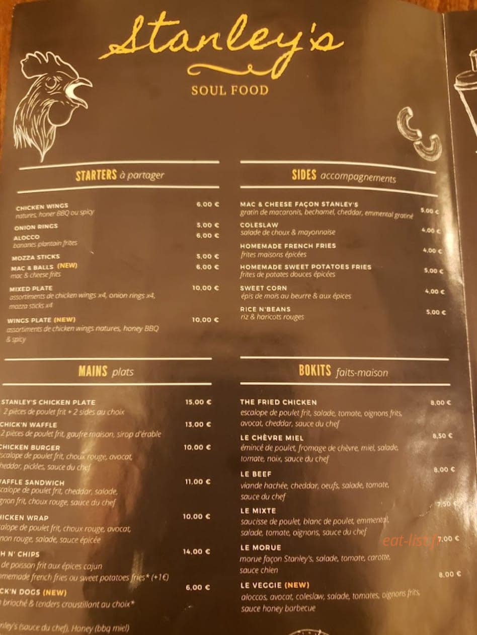 Stanley's à Paris 19 - menu et photos