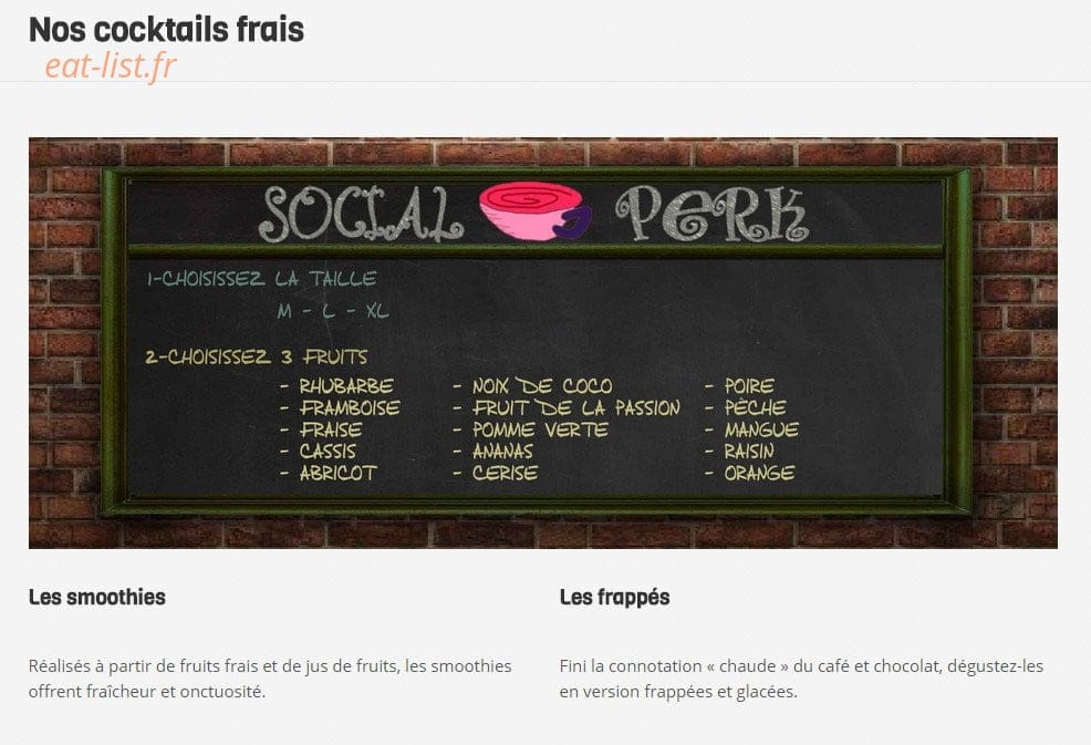 Social Perk à Rouen - menu et photos