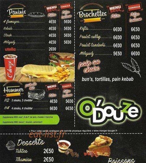 O'douze à Yvetot - menu et photos
