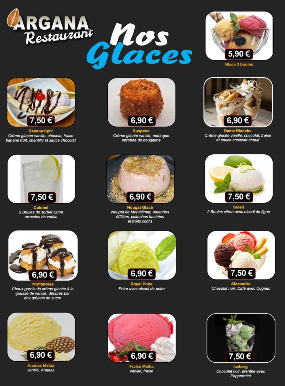 Argana à Caudebec les Elbeuf - menu et photos