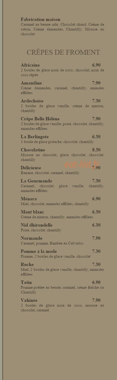 Crêpe Chignon à Le Havre - menu et photos