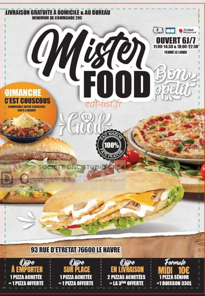 Mister Food à Le Havre - menu et photos