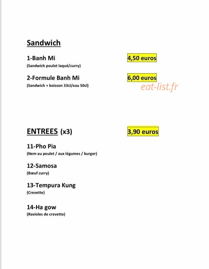 Saveurs Thaï à Le Havre - menu et photos