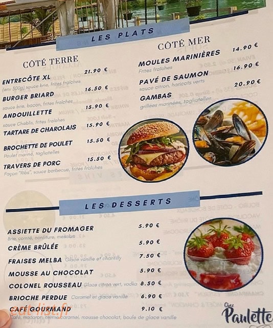 Chez Paulette à Meaux - menu et photos