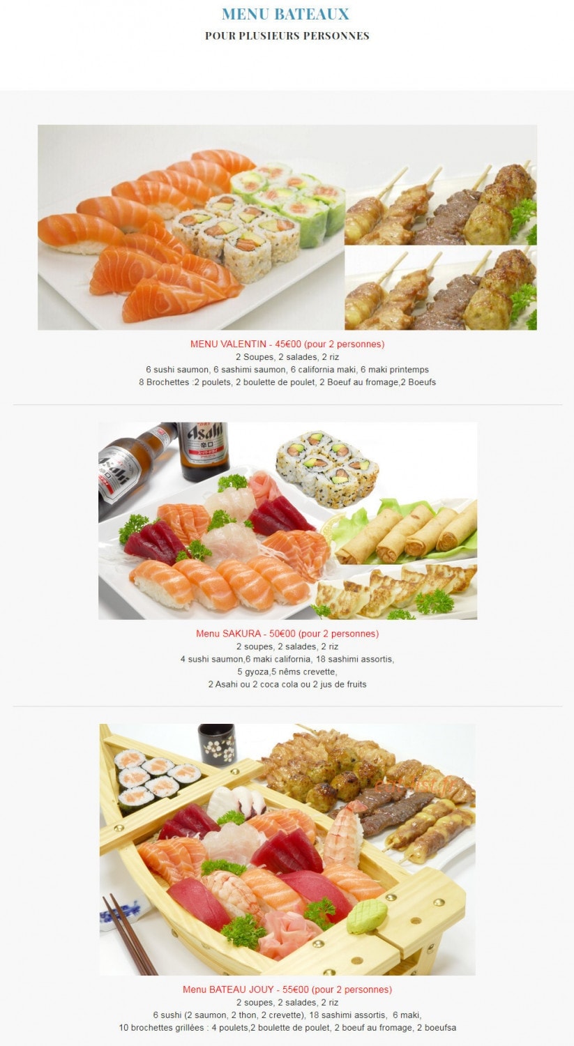 Sushi jouy à Jouy en Josas - menu et photos