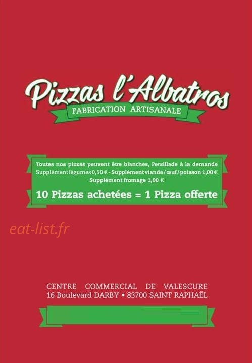 L'albatros à Saint Raphael - menu et photos