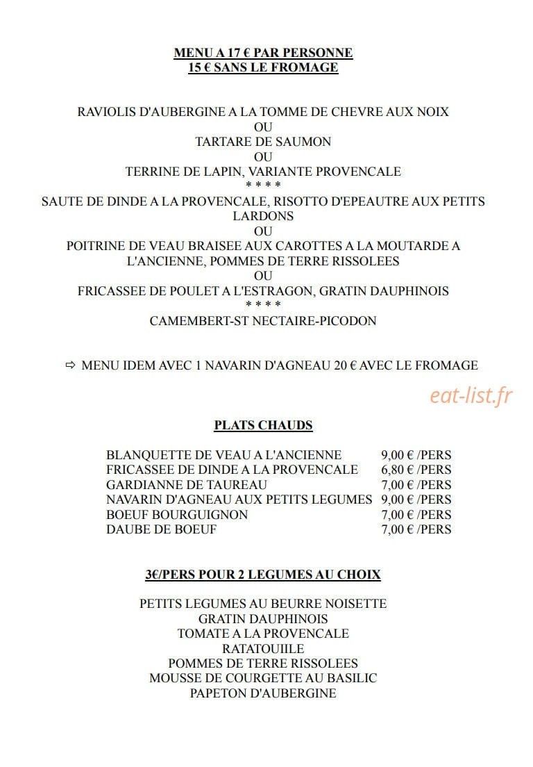 La Maison Gourmande à Valreas - menu et photos