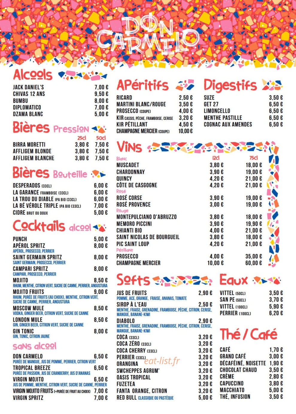 Don Carmelo à Saint Gilles Croix De Vie - menu et photos