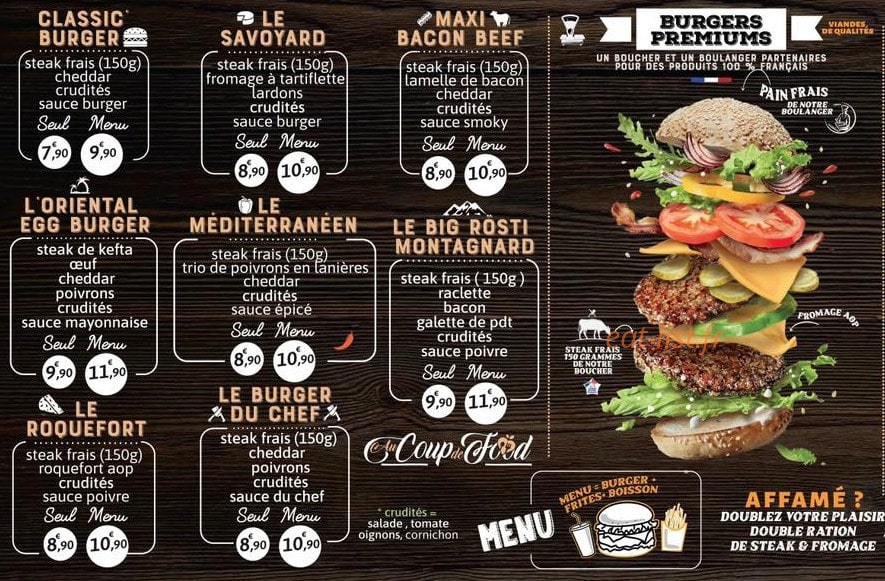 Au coup de food à Chatellerault - menu et photos