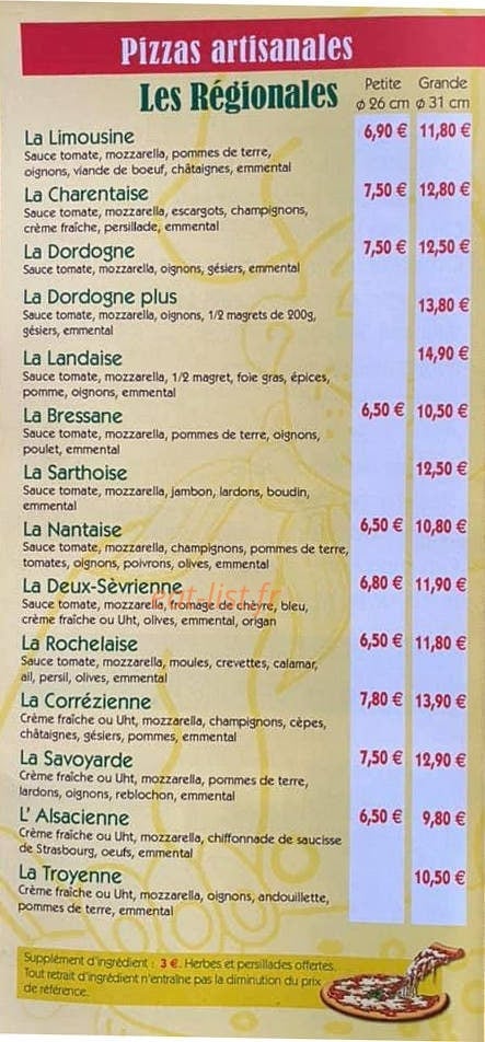 Chez francis à Oradour Sur Glane - menu et photos