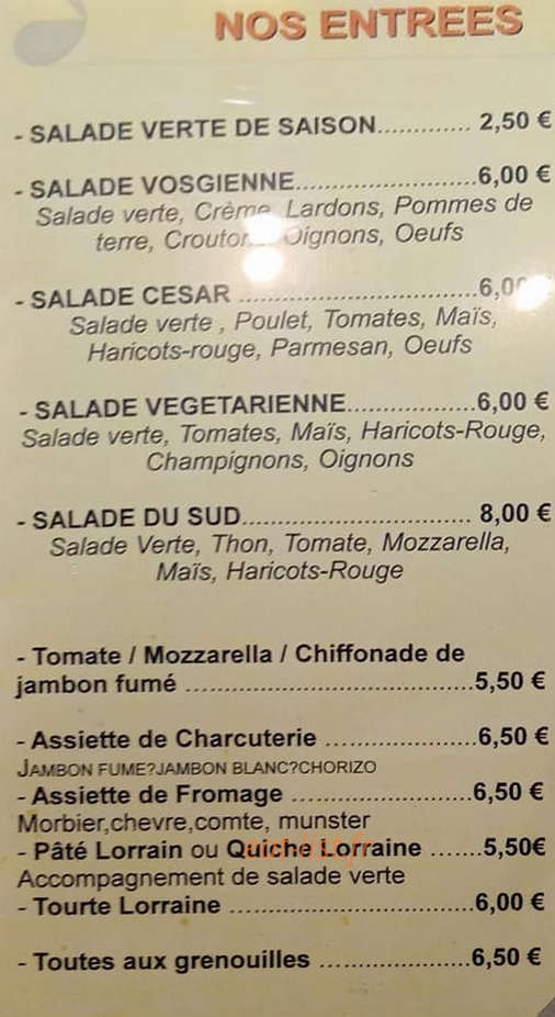Le Farfadet Gourmand à Saint Maurice sur Moselle - menu et photos