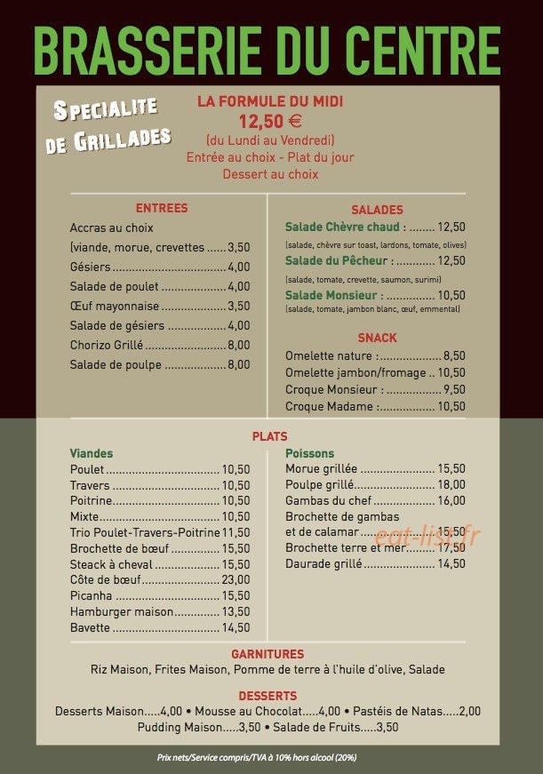 Brasserie Chaleureuse Formule Plat Du Jour Ou La Carte Centre Hot Sex Picture
