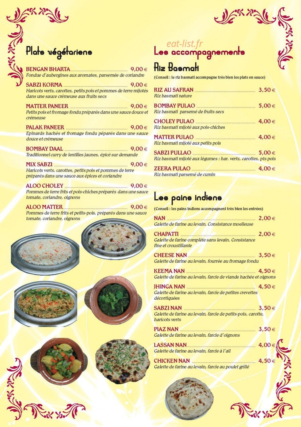 Salam Bombay à Morsang sur Orge - menu et photos