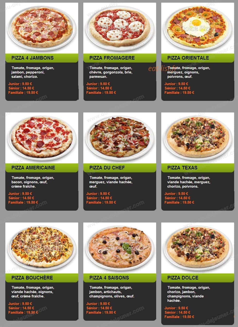 Dolce Pizza à Orsay - menu en ligne