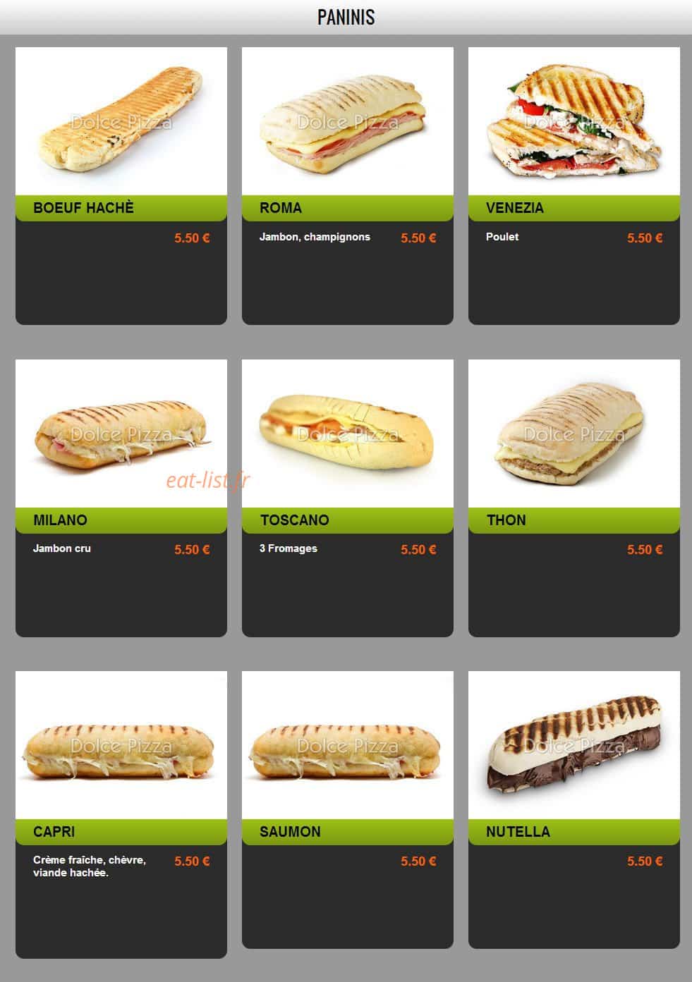 Dolce Pizza à Orsay - menu en ligne