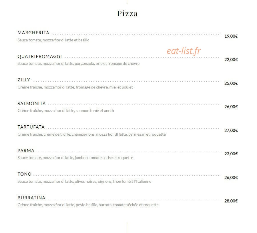 Zilly à Nanterre - menu et photos