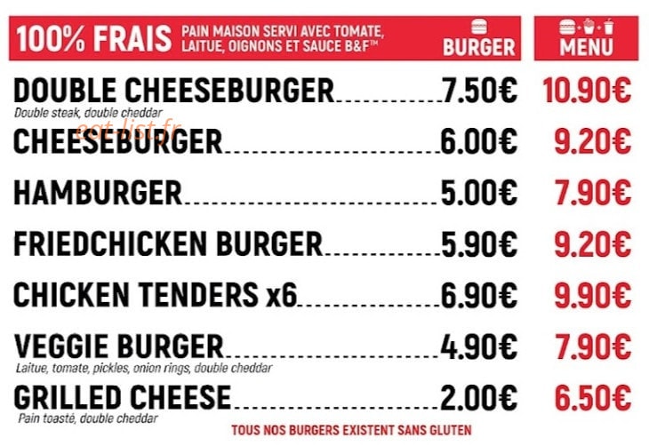 Burger & Fries à Boulogne Billancourt - menu et photos