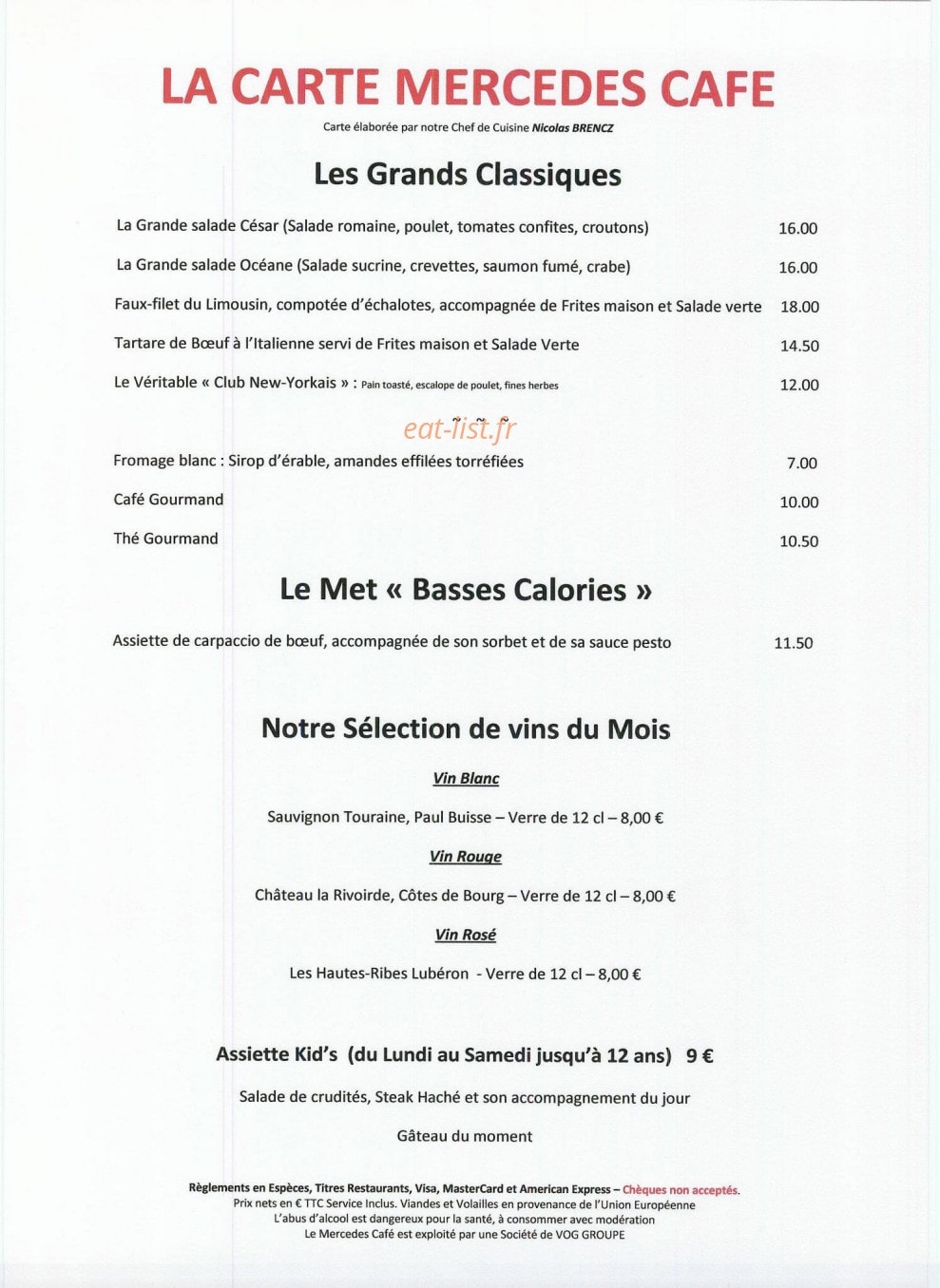 Mercedes Café à Rueil Malmaison - menu et photos