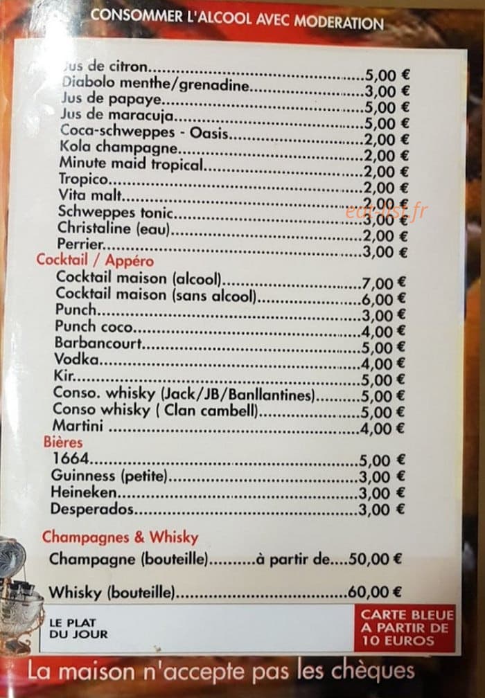 Gout Tropical à Saint Denis - menu et photos